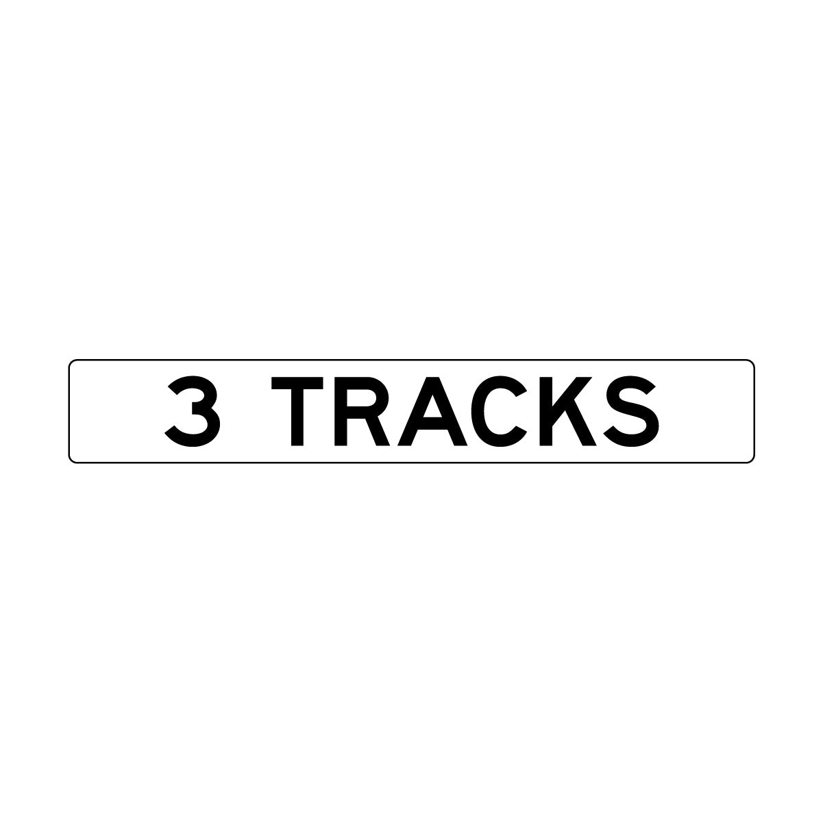 3 Tracks Sign, 1000x150mm, B/W - 002003337 – HIVIS
