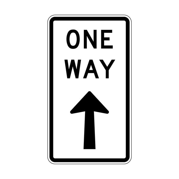One Way Arrow Sign