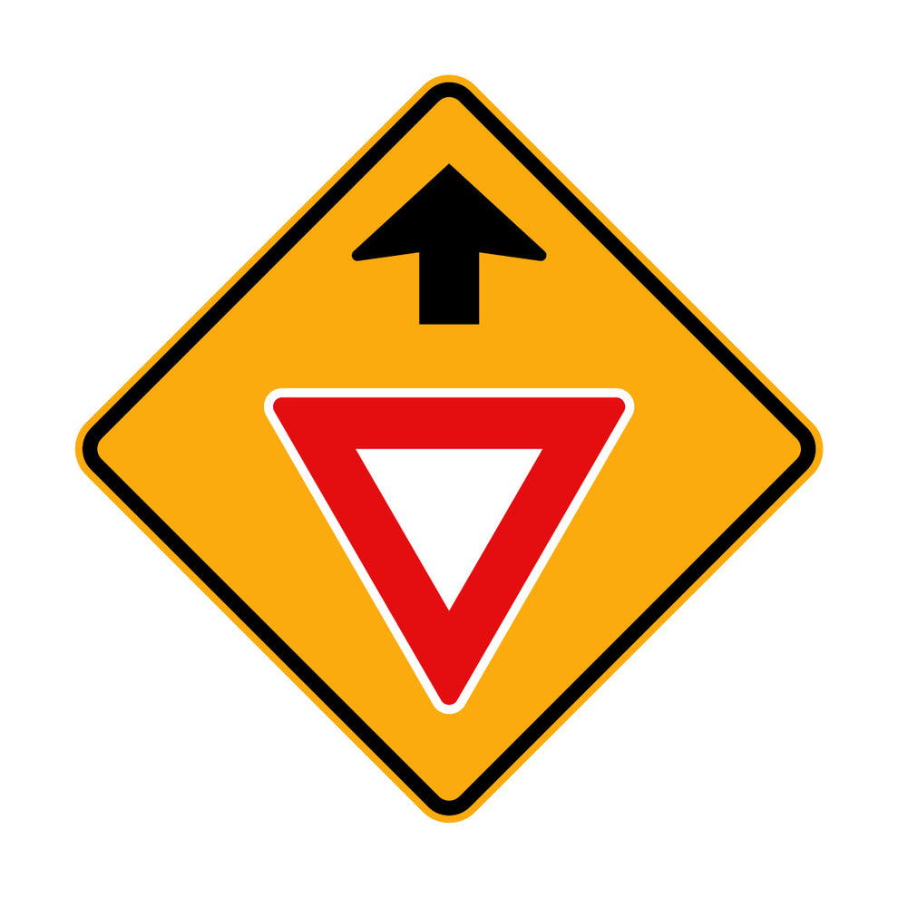 Warning: Give Way Ahead Sign – HIVIS
