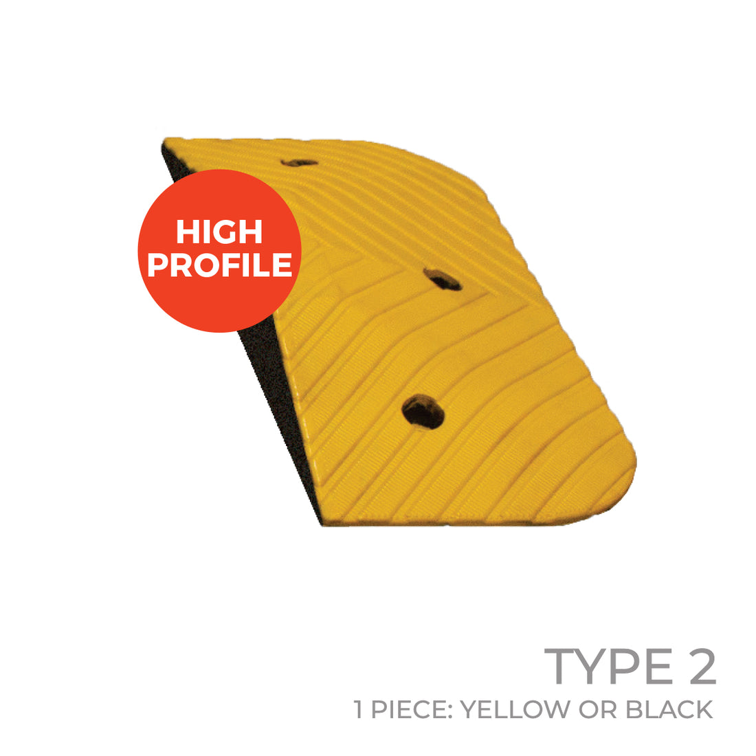 Type 2 Rubber Speed Hump End Caps – HIVIS