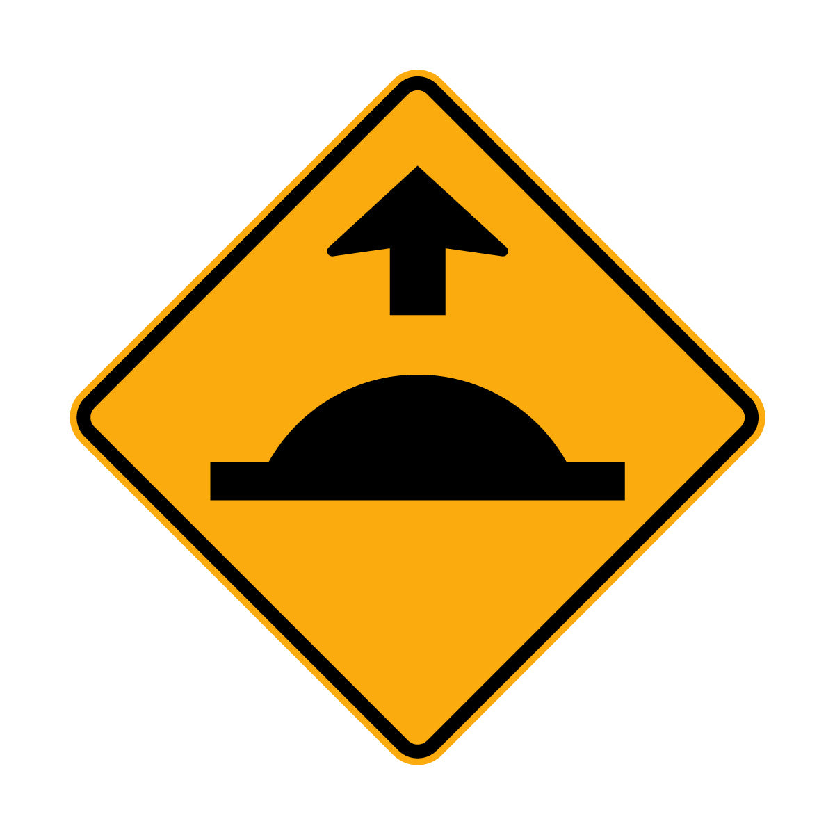 Warning: Speed Hump Ahead Sign – HIVIS