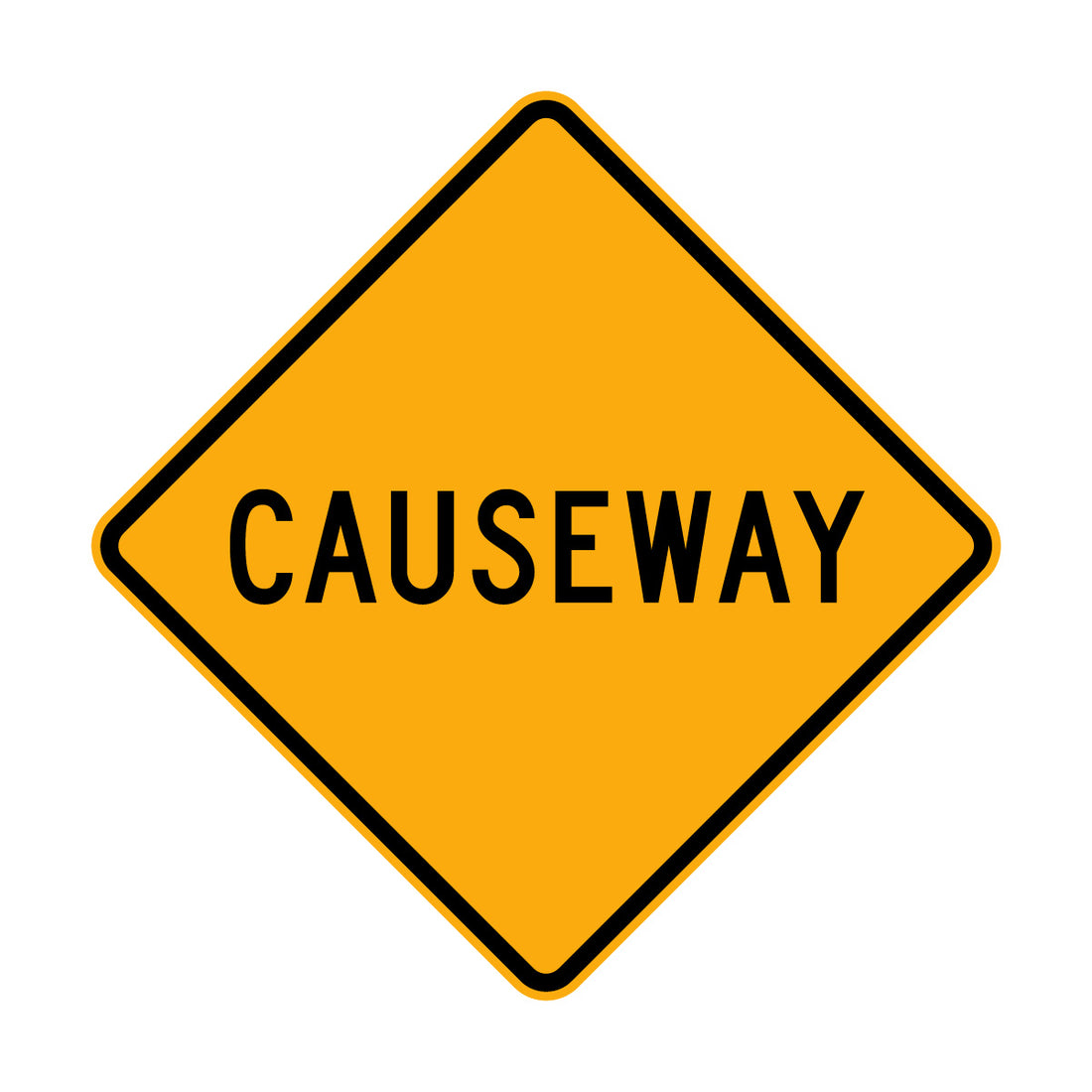 Warning: Causeway Sign – HIVIS