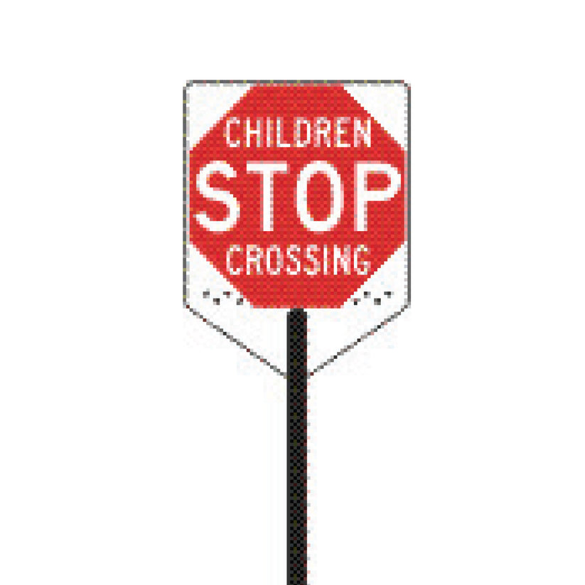 Stop: Childen Crossing Sign – HIVIS